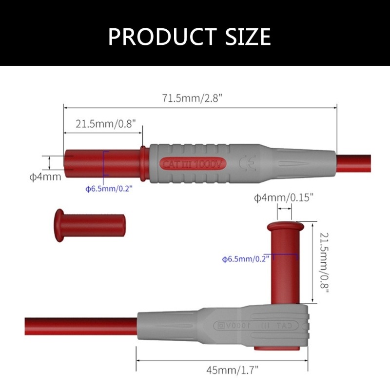 Professional Test Leads Set with Tweezer Wire Piercing Probes Set Test ...