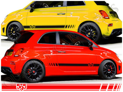 Fiat 595 racing stripes graphic decal stickers | eBay UK
