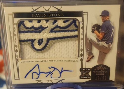 2022 Leaf Trinity Gavin Stone Rookie Patch Auto 19/99 Silver Foil RPA ...