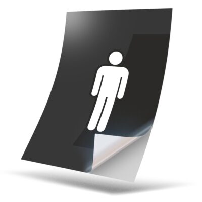 1 x Vinyl Sticker A4 - Men's Toilet Sign Office Cafe #7839 | eBay