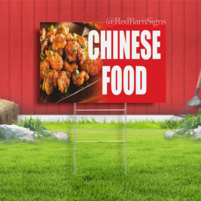 CHINESE FOOD bar buffet Asian cuisine Indoor Outdoor Yard Sign with ...