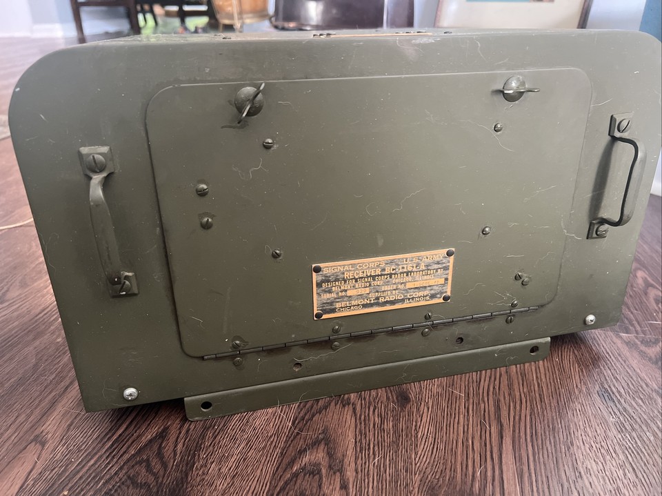 US Army Signal Core Receiver BC-1161–A, Untested, As Is, museum piece ...