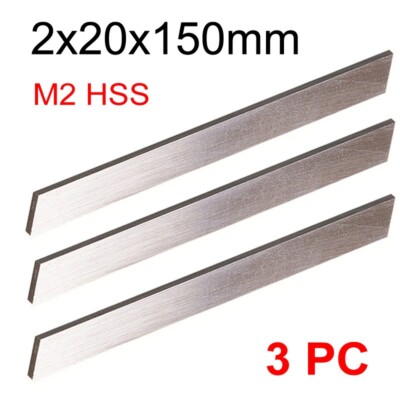 3 PC HSS Parting Off Blade 2x20x150mm M2 High Speed Steel Fully Gound ...
