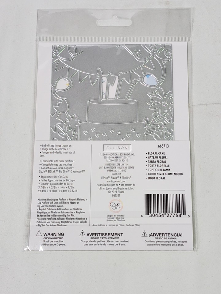 Sizzix Thinlits (Floral Cake) 5 Dies #665713 by Olivia Rose NEW!! | eBay