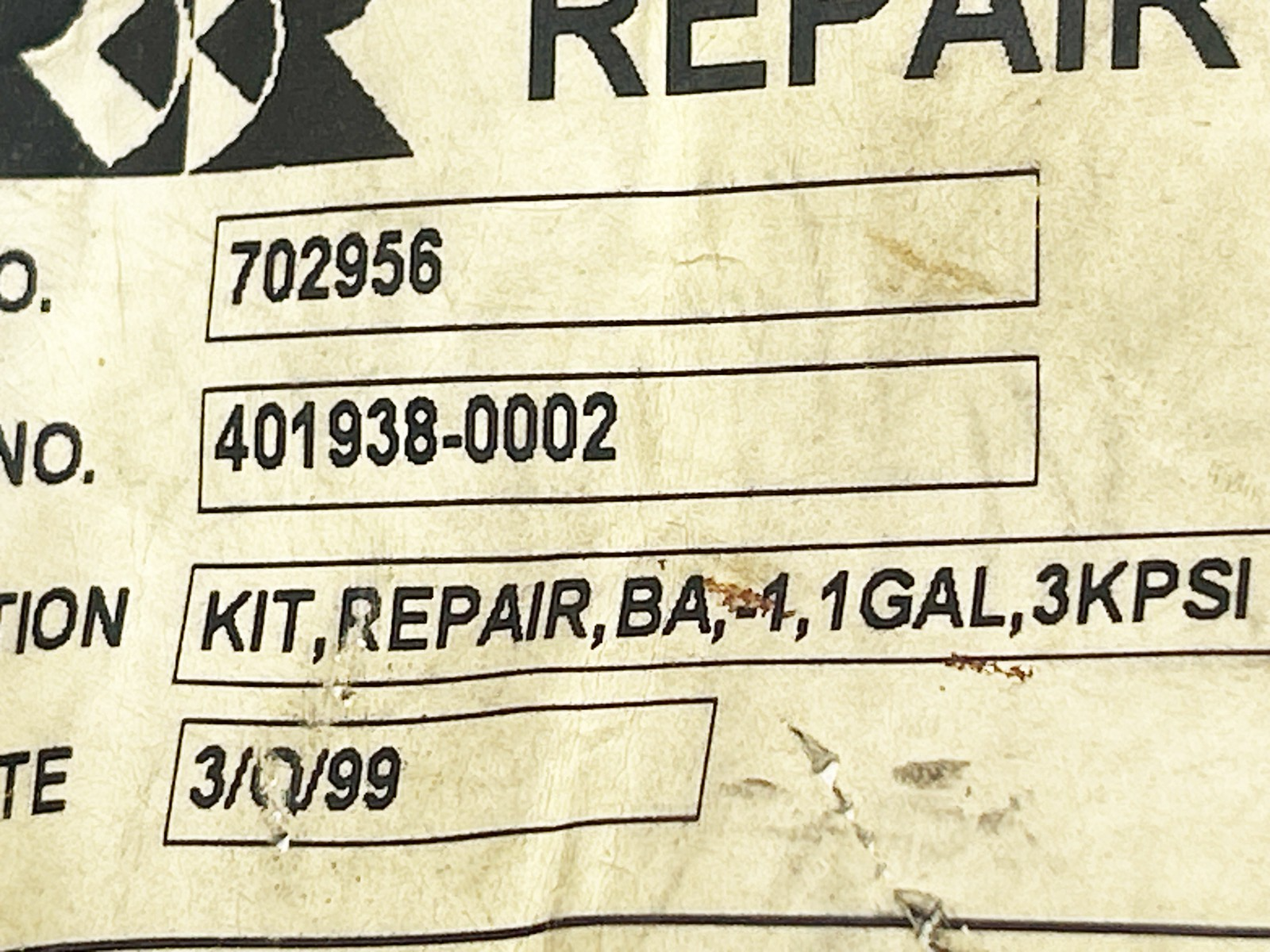 New Greer 702956 Accumulator Bladder Repair Assembly Kit 3KPSI | eBay