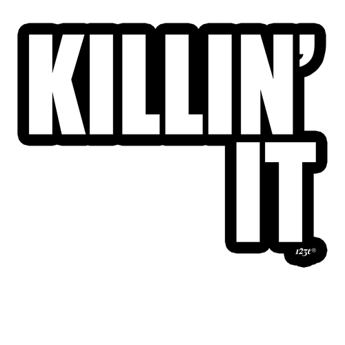 2 x Large Car Stickers killin it Decal Bumper Bike Truck Laptop Window ...