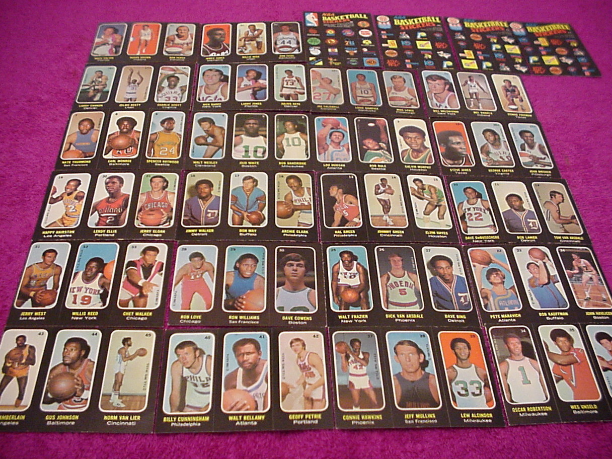 1971 Topps Trios Basketball Complete Set of NBA/ABA Sticker cards | eBay