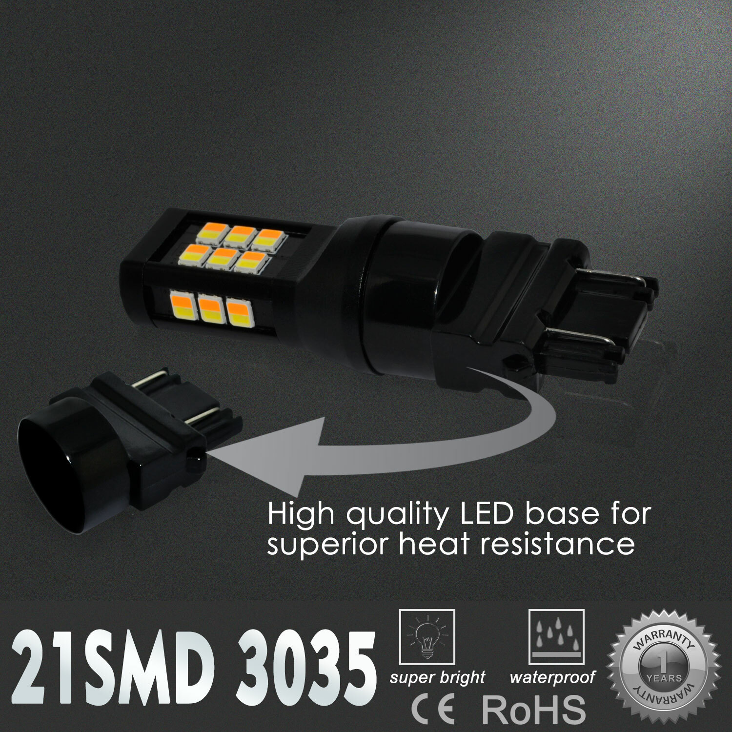 Alla LED 3457NA Running Light Bulb,DRL,Turn Signal,Switchback,Flashback ...