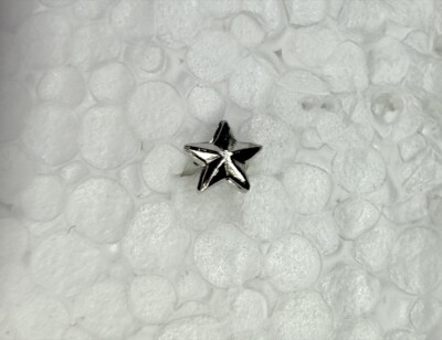 Single Silver Star Ribbon Attachment - 3/16" | eBay