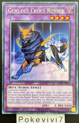Carte YU-GI-OH! GERI DES CROCS RUNICK MP23-FR251 R NEUF | eBay