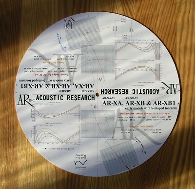 Cartridge Protractor for Acoustic Research AR-XA, AR-XB & AR-XB1 ...