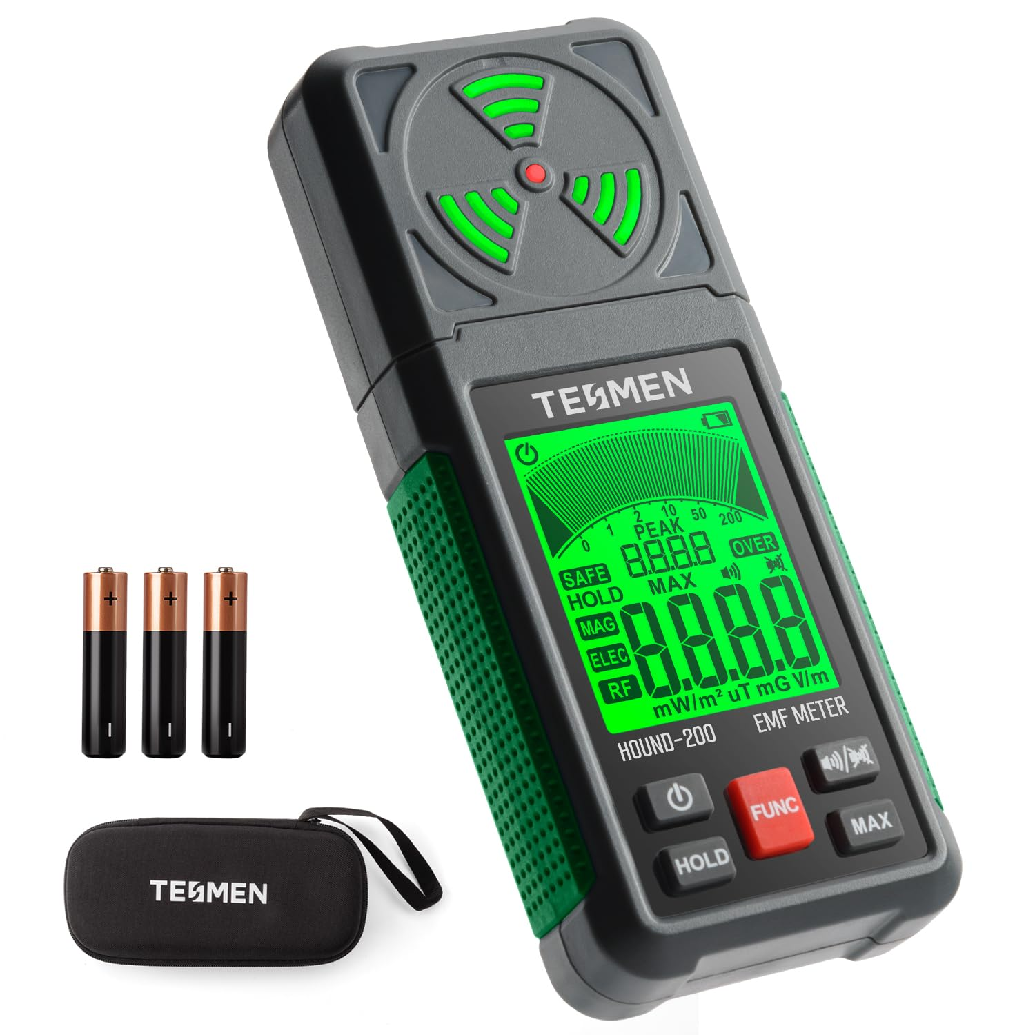 Hound-200 EMF Meter: 3-in-1 Portable Radiation Detector for Home ...