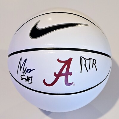 Mark Sears Signed Auto UA Alabama Crimson Tide Nike Logo Basketball w ...