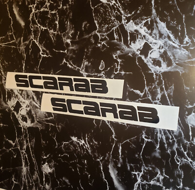 SCARAB BOAT Decals Stickers Gloss black vinyl 40" (2) FAST USA | eBay