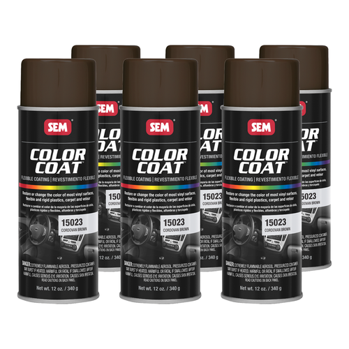 SEM 15023 Color Coat Cordovan Brown Vinyl Spray Paint 12 oz. Aerosol (6 ...