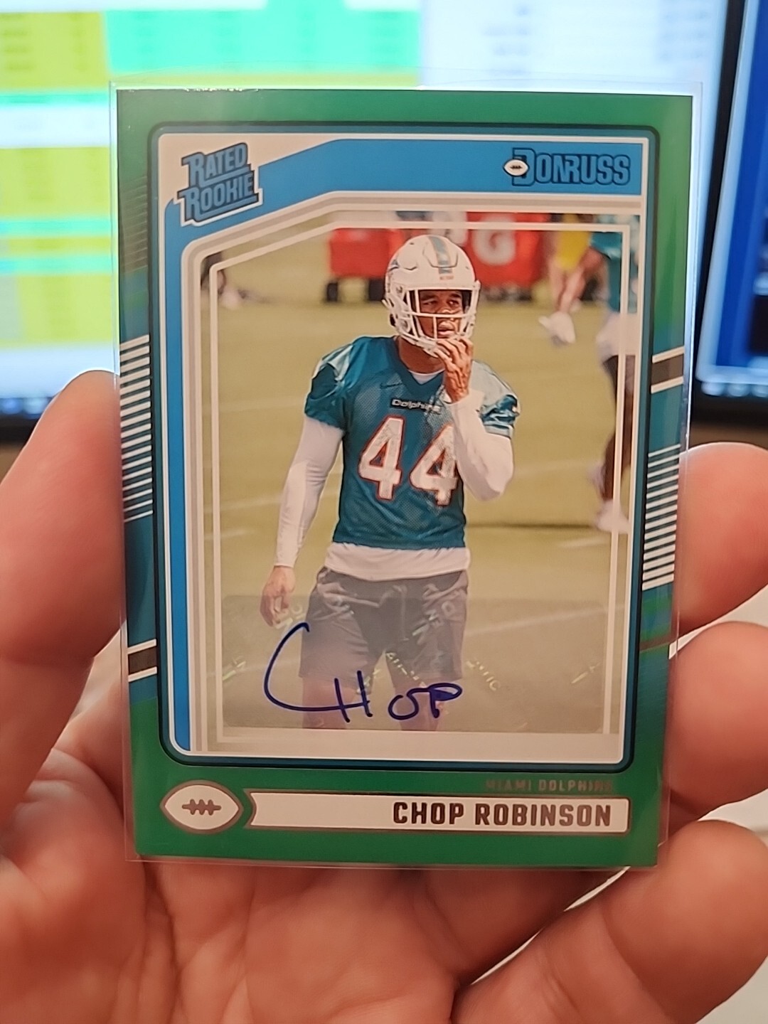2024 Panini Donruss - Rated Rookie Green Autographs #351 Chop Robinson ...