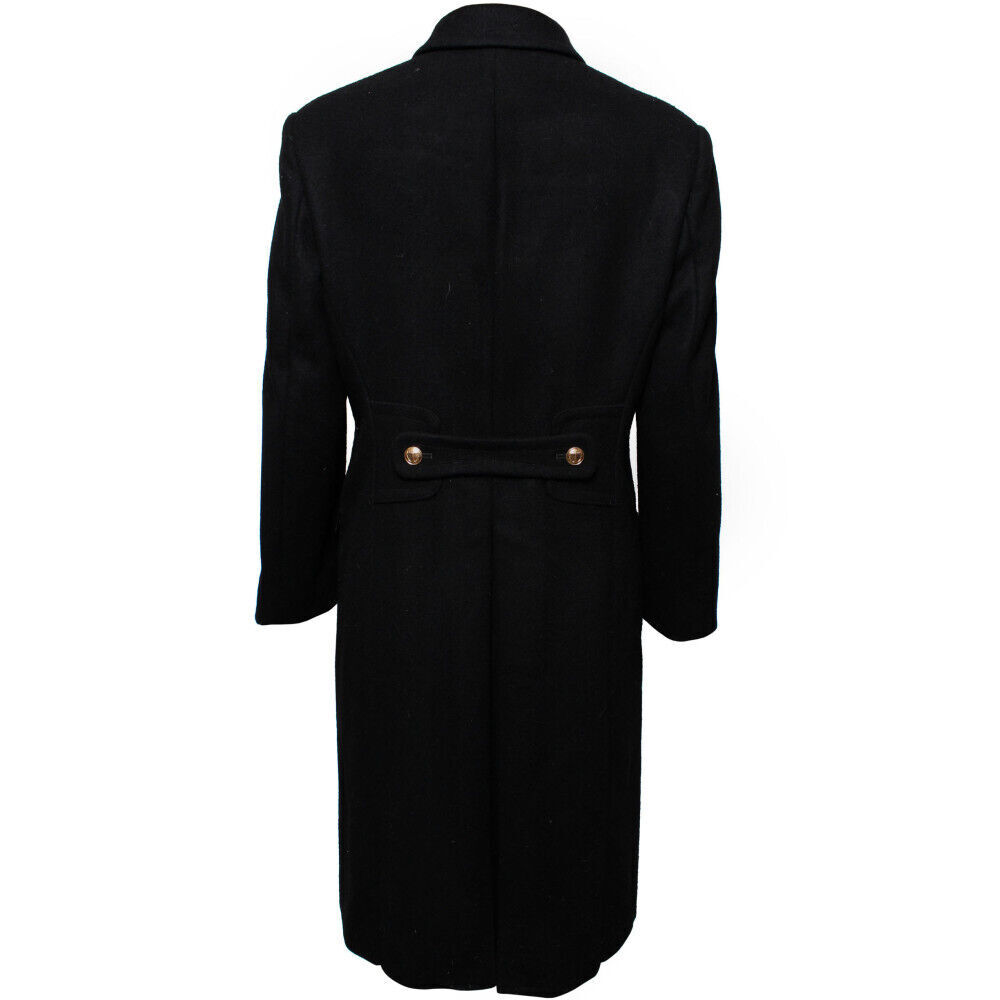Men Russian Army Black Wool Trench Long Single Breasted Military Style ...