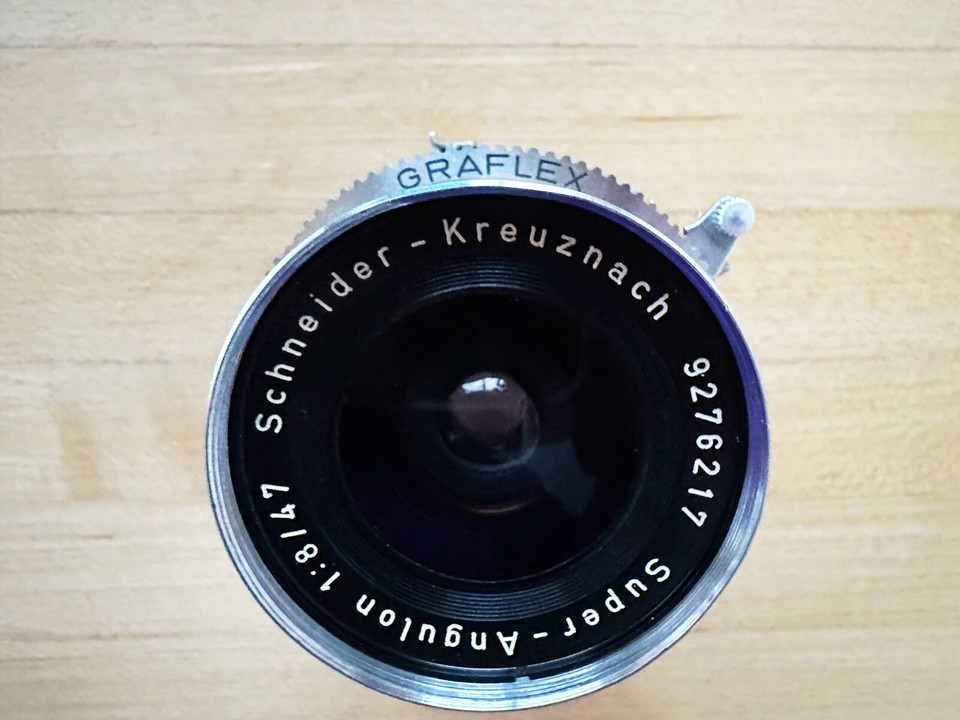 Singer Graflex XLSW 4 x 5, Schneider 1:8/47 lens Polaroid back ...