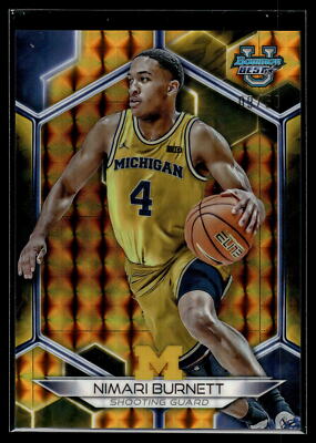 Nimari Burnett 2023-24 Bowman Best U Geometric Gold Refractor Card /50 ...