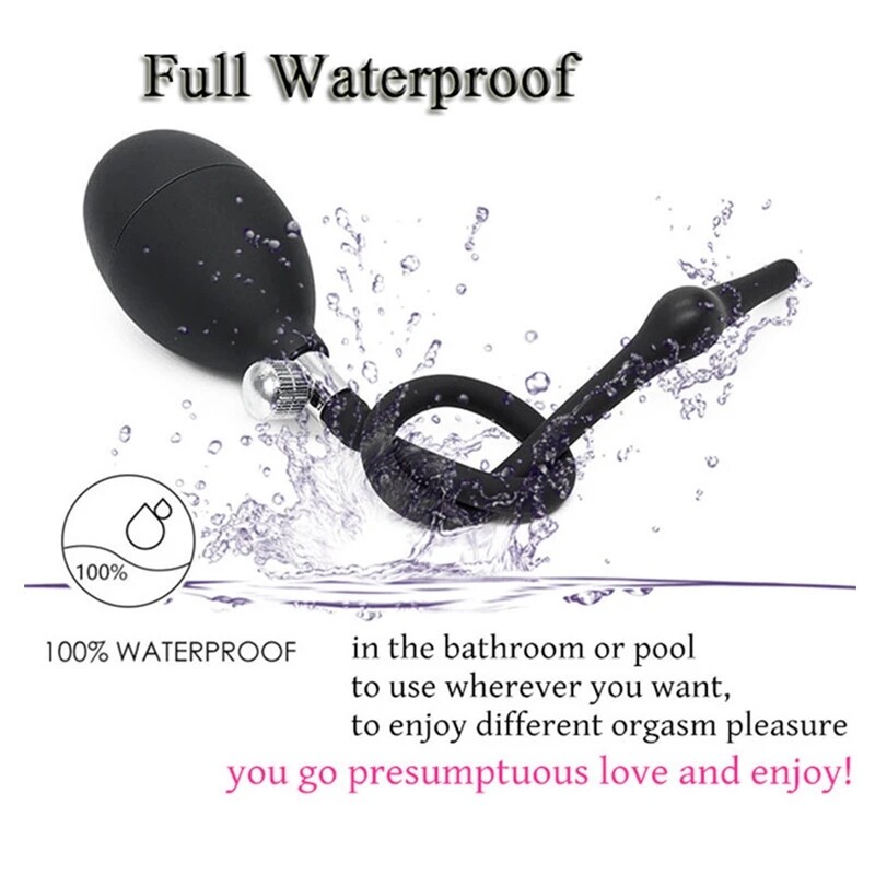 Male Long Inflatable Enlargel Sounding Penis Stretcher stretcher Pump ...