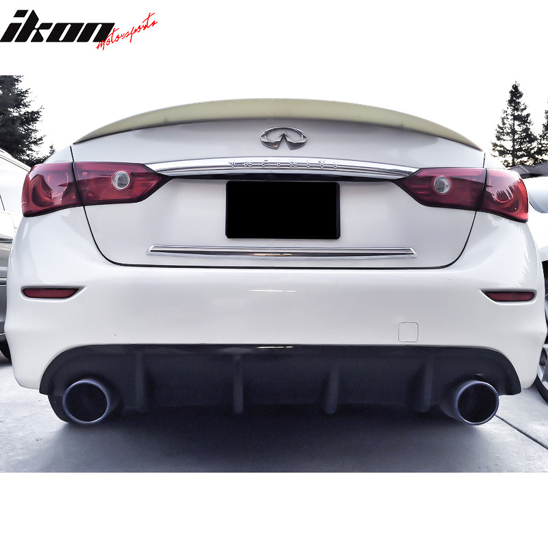 Fits 14-24 Infiniti Q50 ER Eau Rouge Style Rear Trunk Spoiler Wing Lip ...