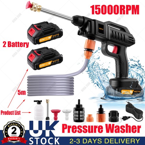 Car Pressure Washer Water Cordless High Power Jet Wash Cleaner Portable ...