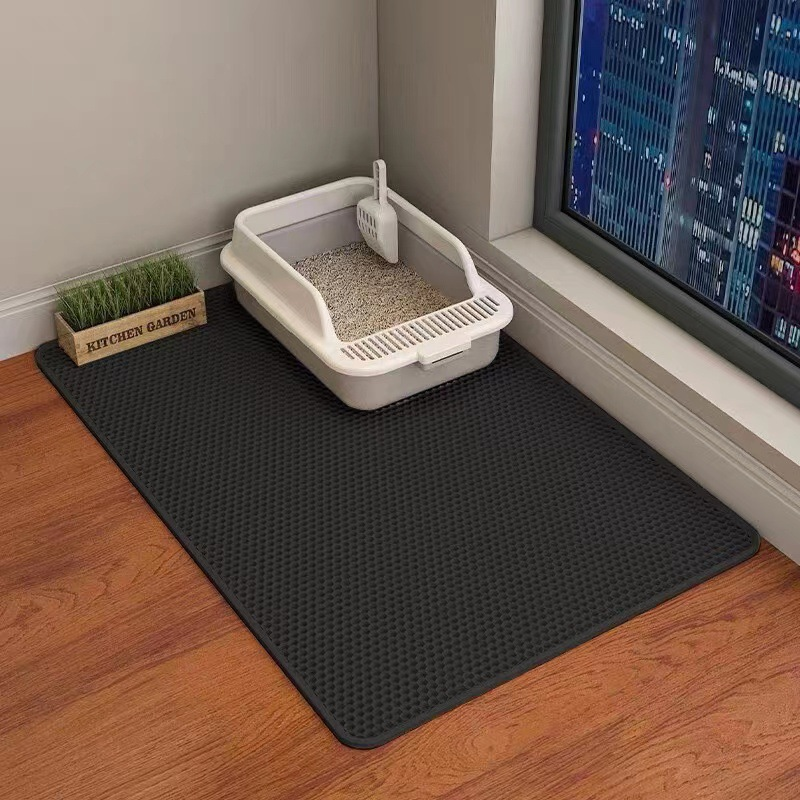 Cat Litter Mat Double Layer Trap Waterproof Anti-Tracking Pad For Cats ...