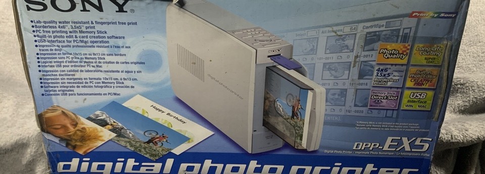 Sony DPP-EX5 Digital Photo Thermal Printer W/ Dye-Sublimation ...