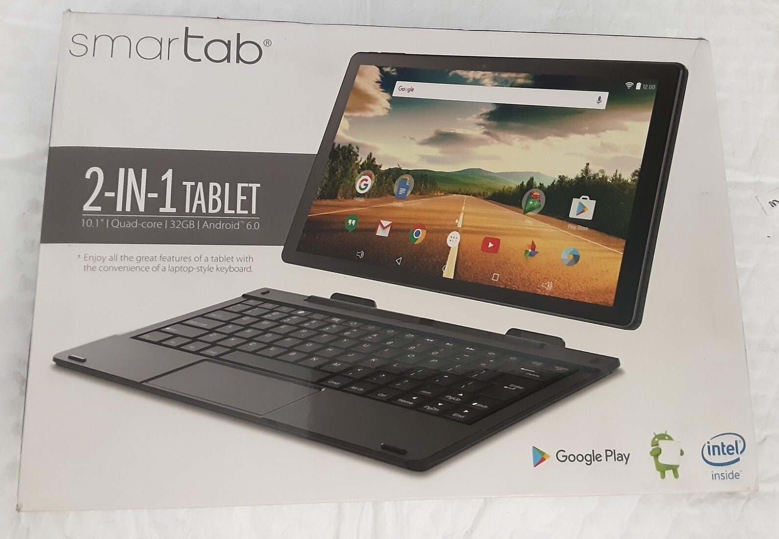 Smartab ST1009X 2-in-1Tablet+keyboard10''32GBQuad-core android6.0 black ...