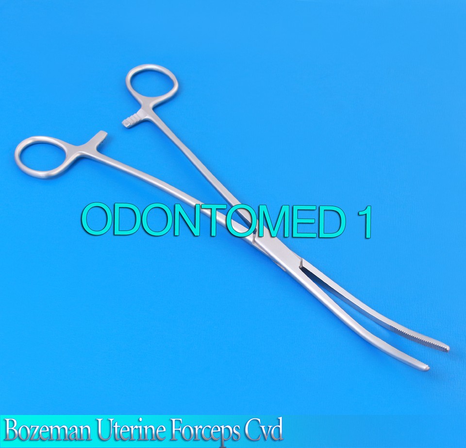 Set Of 2 Pieces BOZEMAN Uterine Forceps 10" Str+ Double Cvd Surgical ...