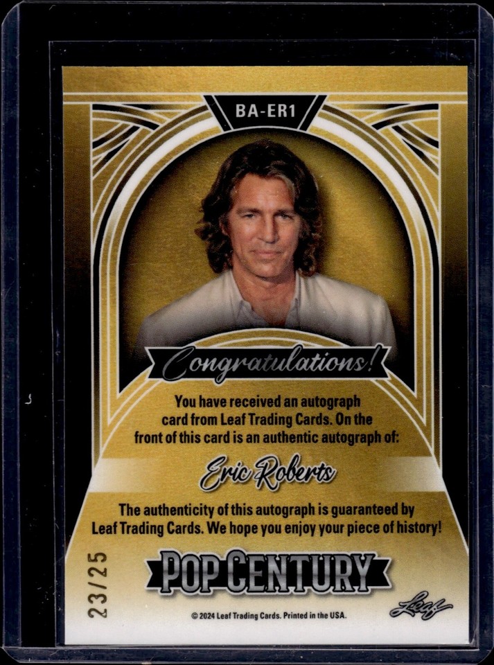 2024 Leaf Pop Century Eric Roberts AUTOGRAPH #23/25 signed AUTO | eBay