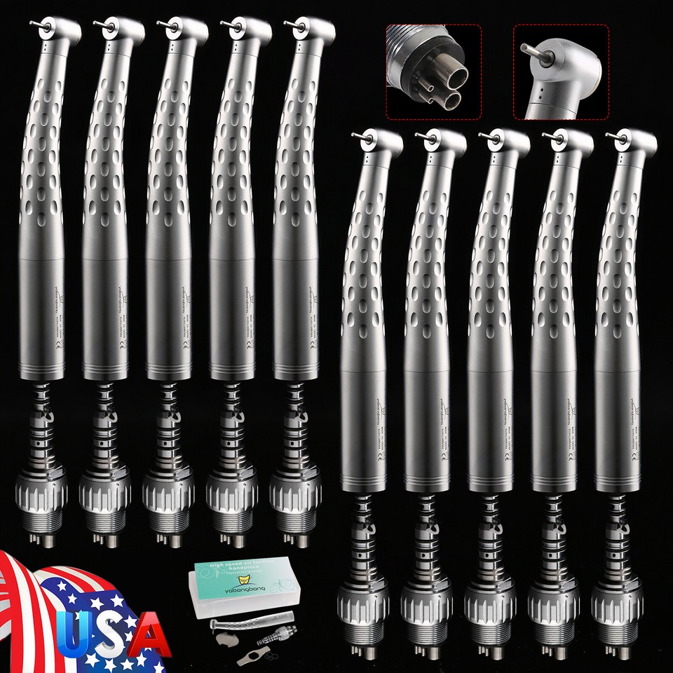 1-10 Dental High Speed Turbine Handpiece Standard Head&Quick Coupler ...