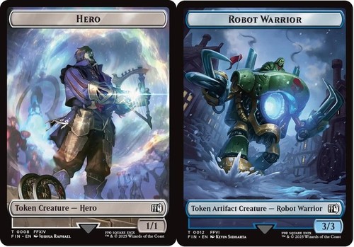 Final Fantasy Hero (0008) // Robot Warrior (0012) Double-Sided Token ...