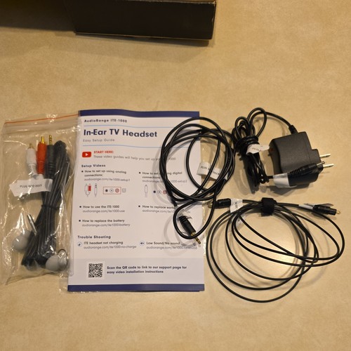 Used Audio Range ITE-1000 Wireless In-Ear TV & Music Systems Headphones ...