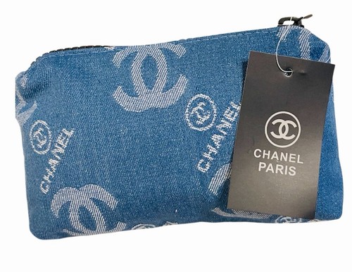 Chanel Denim Blue Makeup Bag Clutch BEAUTE New | eBay