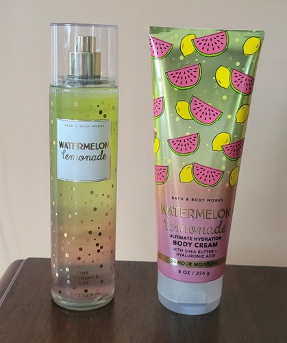 New Bath And Body Works WATERMELON LEMONADE Body Cream And Fine ...