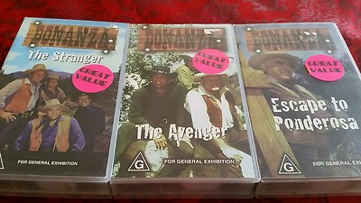 BONANZA X 3 TITLES SEALED VIDEO'S THE STRANGER, THE AVENGER, ESCAPE TO ...