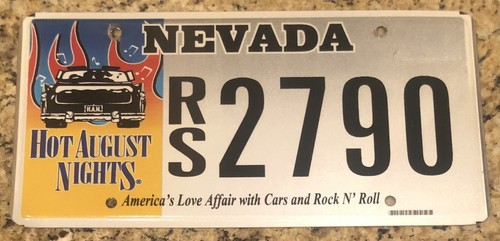 New Vintage Hot August Nights Nevada License Plate Rock N’ Classic Car ...
