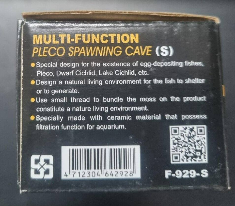 Pleco Log Catfish Spawning Cave - Small 12.9x5.4x4.3cm. - UP Aqua | eBay