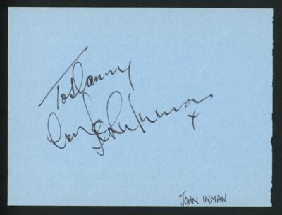 JOHN INMAN (1935-2007) signed album page | "Are You Being Served ...