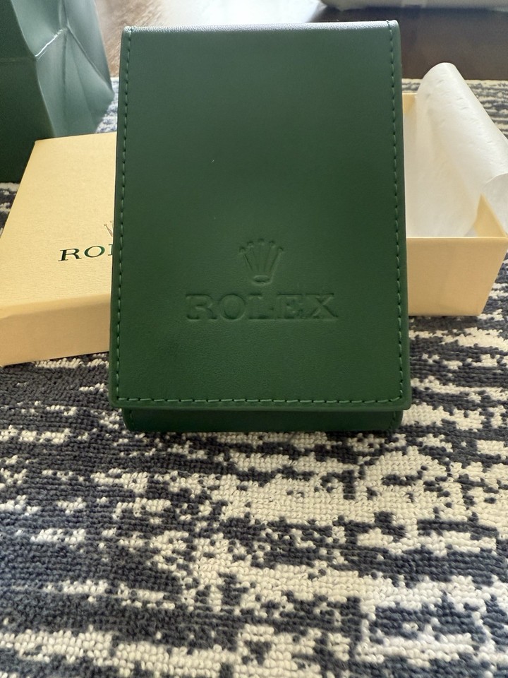 Authentic Rolex Leather Travel Pouch Case – Service Center Premium ...