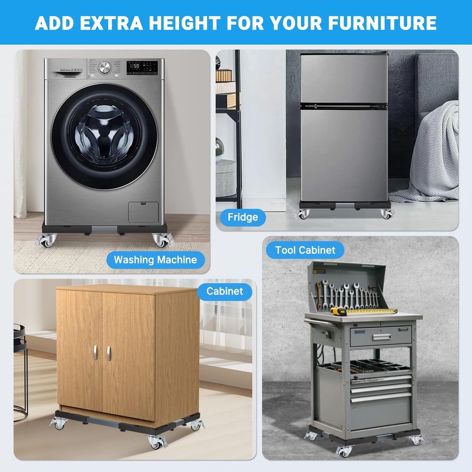 Upgraded Washing Machine Dolly with Wheels Heavy Duty 21-28 Inch ...
