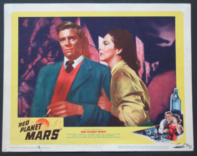 RED PLANET MARS PETER GRAVES MARTIAN SCIENCE FICTION 1952 LOBBY CARD #7 ...