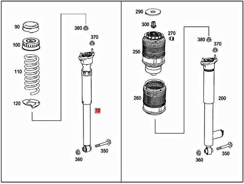 2pcs Genuine MERCEDES C218 CLS C218 Shock absorber 2183200730 | eBay