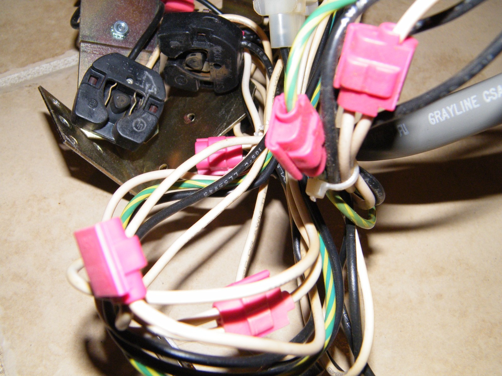 WILLIAMS FIREPOWER II PINBALL MACHINE STARTER / CONDENSERS WIRES ...