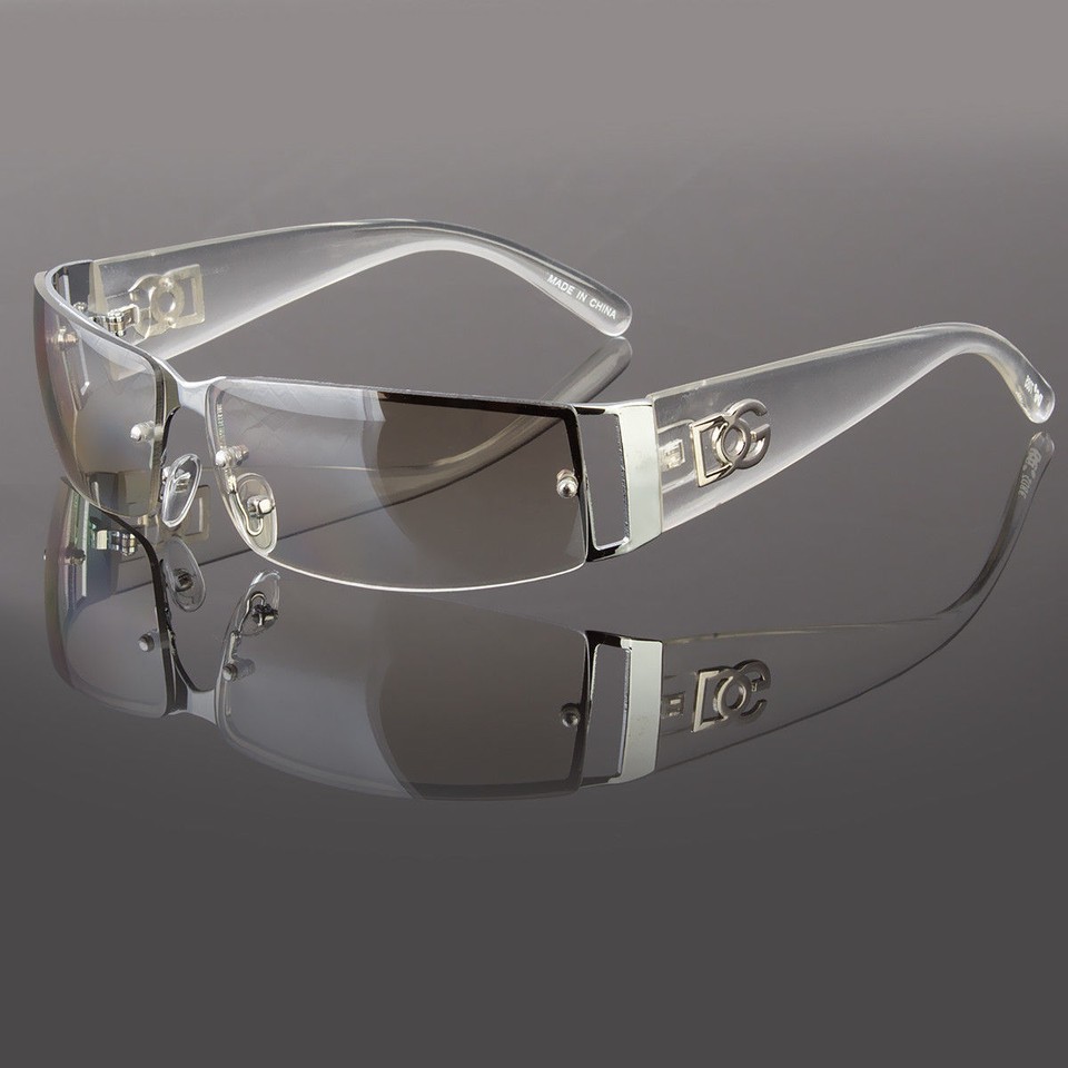 Men Women Rectangular Semi Mirror Designer Sunglasses Shades Fashion ...