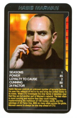 1 x info card TV Series 24 – Habib Marwan ; Arnold Vosloo- R111 | eBay UK