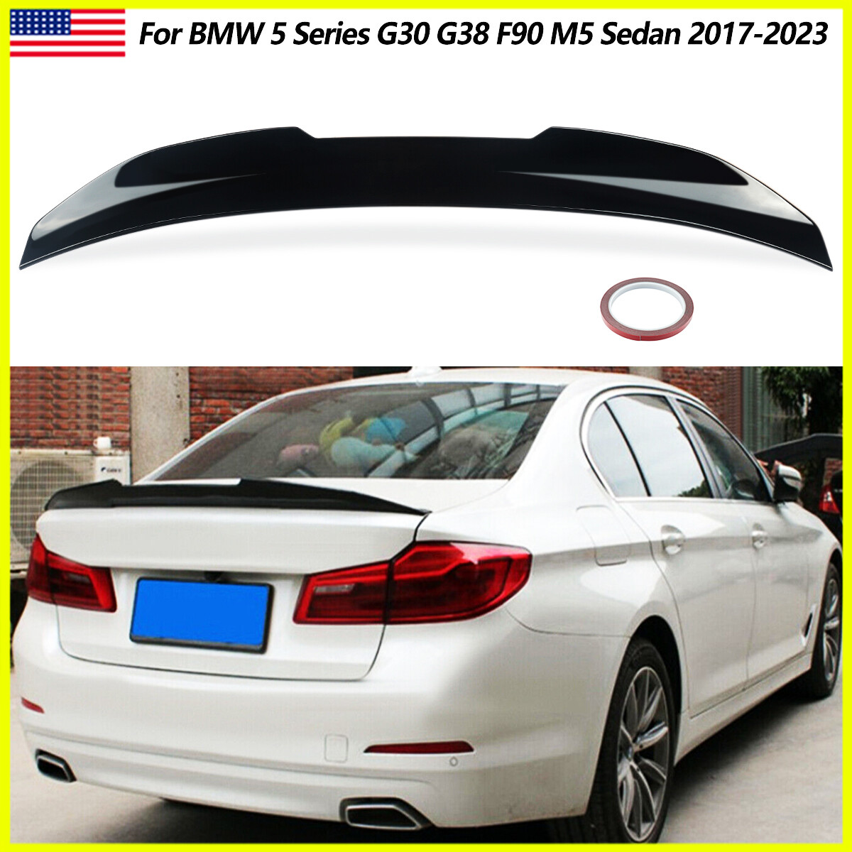 FOR 2017-2023 BMW G30 520d 530i 540i F90 M5 PSM STYLE GLOSSY BLACK ...