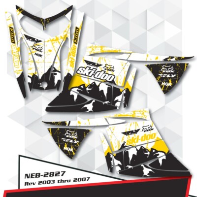 2003-2007 Ski-Doo Rev MXZ Summit GTX Graphic Decals Stickers Wrap Kit ...