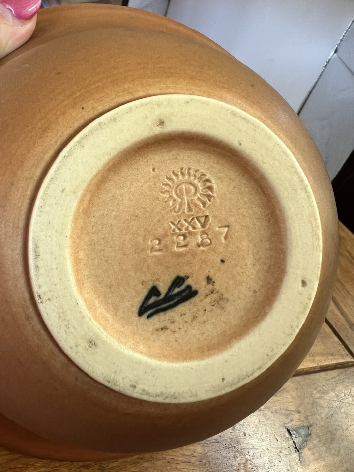 Rookwood 1925 XXV 8” Floral Centerpiece Bowl #2287 Signed By Catherine ...